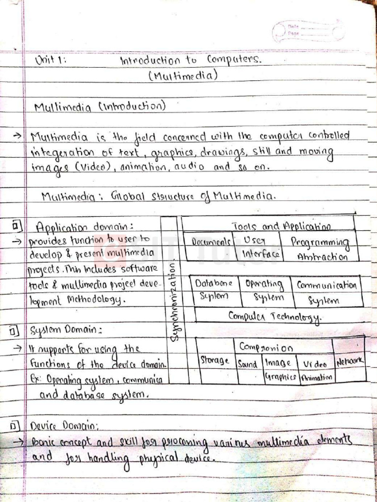 Multimedia Computing Handwritten Note | PDF