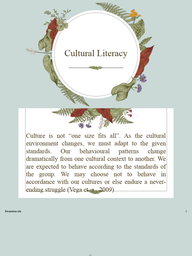 Cultural Literacy | PDF | Literacy | Learning