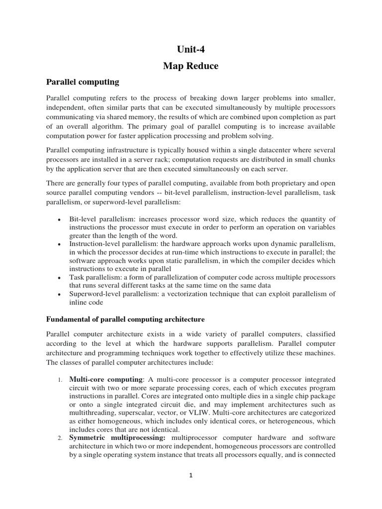 Unit 4 Map Reduce | PDF Unit 4 Map Reduce | PDF