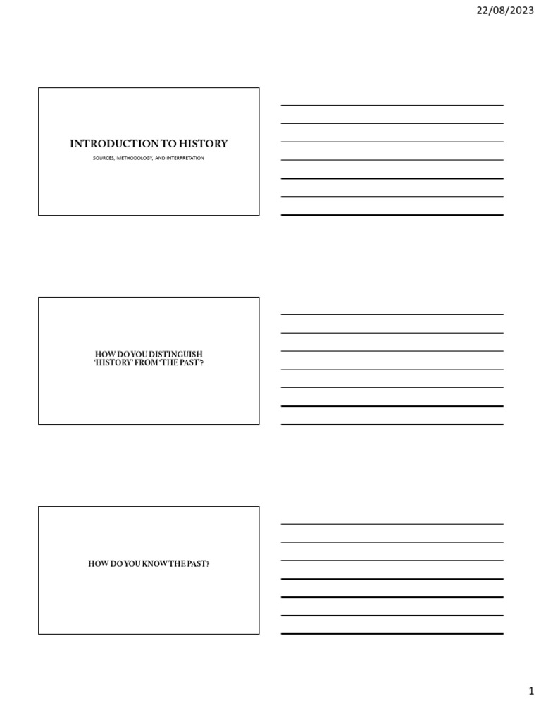 Introduction To History Sources Methodology Interpretation | PDF ...