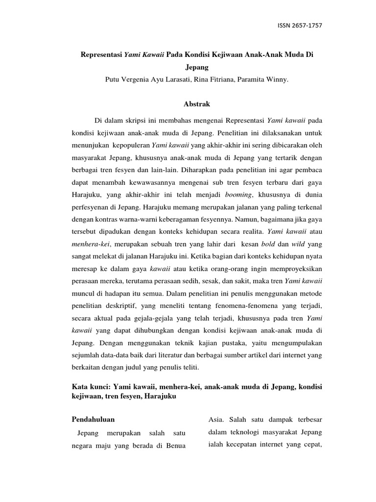 Yami Kawaii dan Jiwa Muda Jepang | PDF | Ilmu Sosial | Sejarah