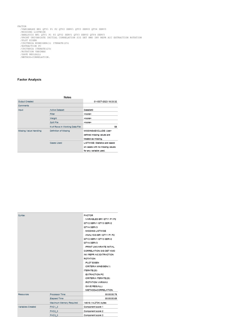 Factor Analysis: Notes | PDF | Principal Component Analysis | Variance