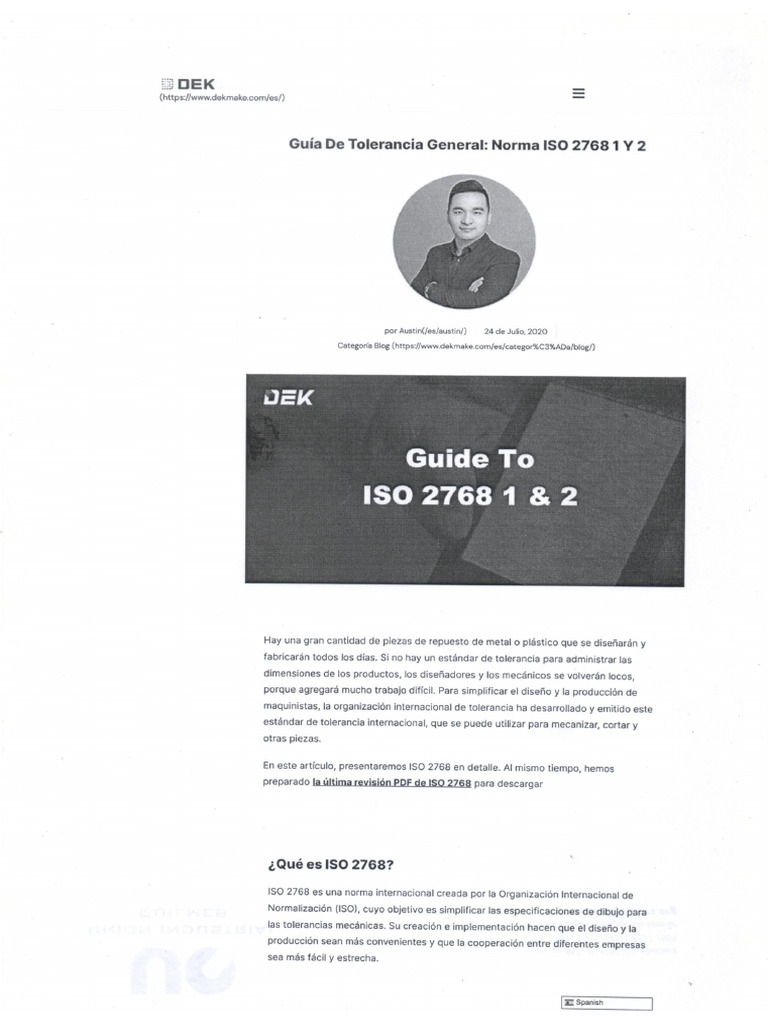 Iso 2768 | PDF