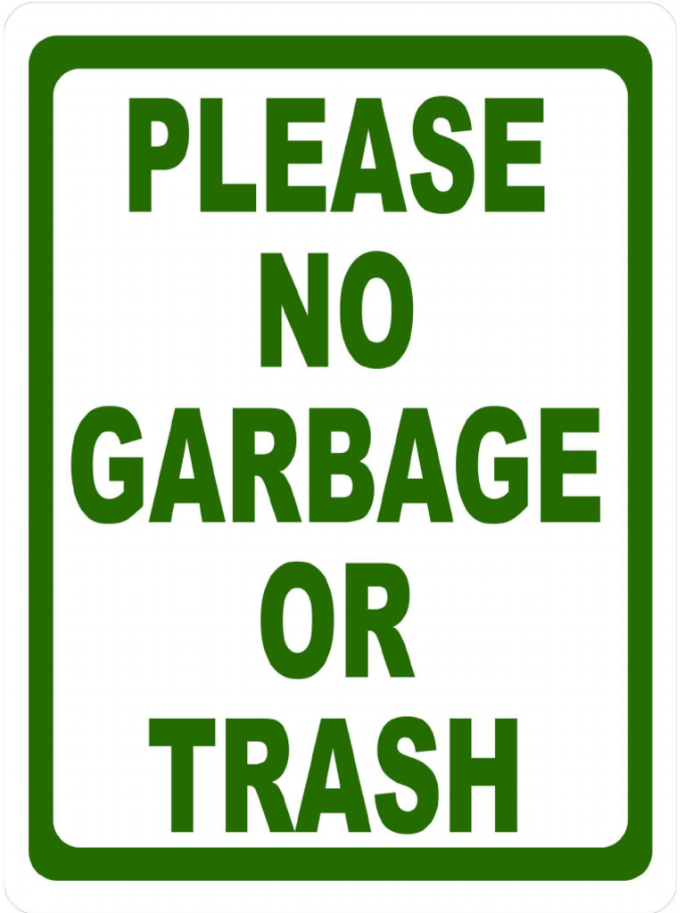 No Garbage Sign | PDF