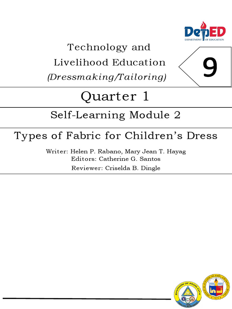Tle Dressmaking 9 Q1 M2 | PDF