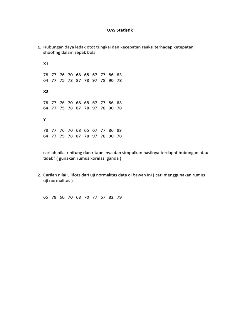 Uas Statistik (A) | PDF