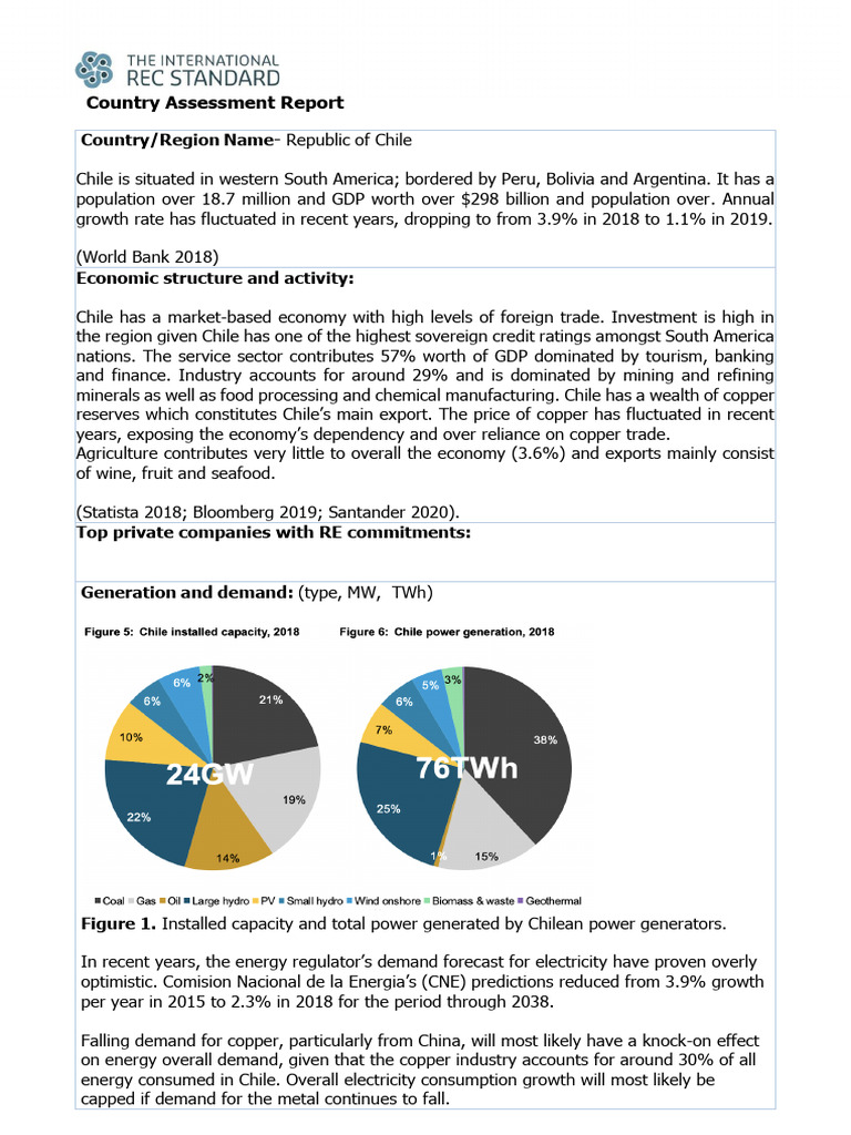Public - I-REC Country Assessment Chile - v3 | PDF