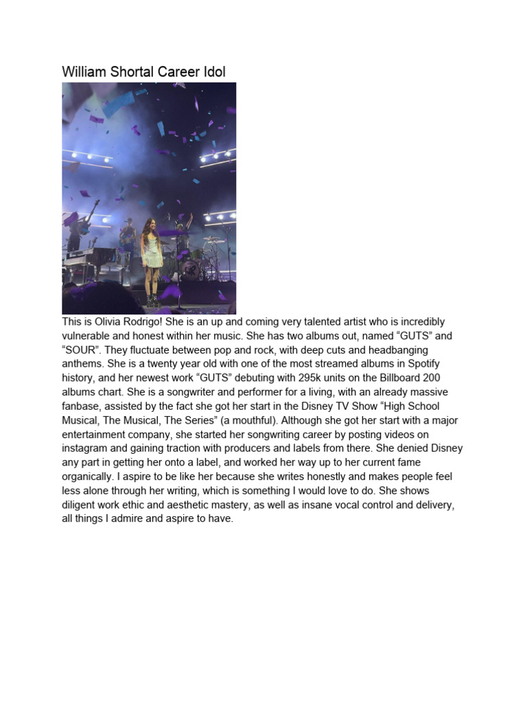 William Shortal Career Idol | PDF