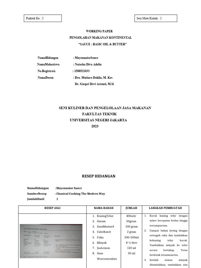 WP 2 Mayonnaise | PDF