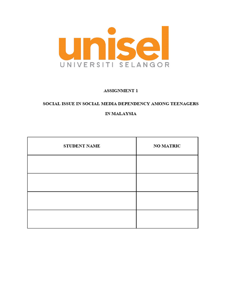 Assignment 1 SWS UNISEL - Social Media Dependency | PDF | Popular ...