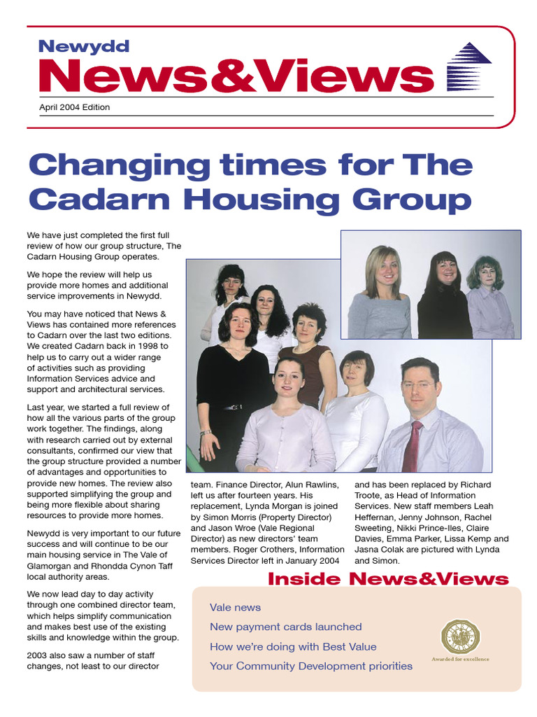 Cadarn Housing Group Updates | PDF
