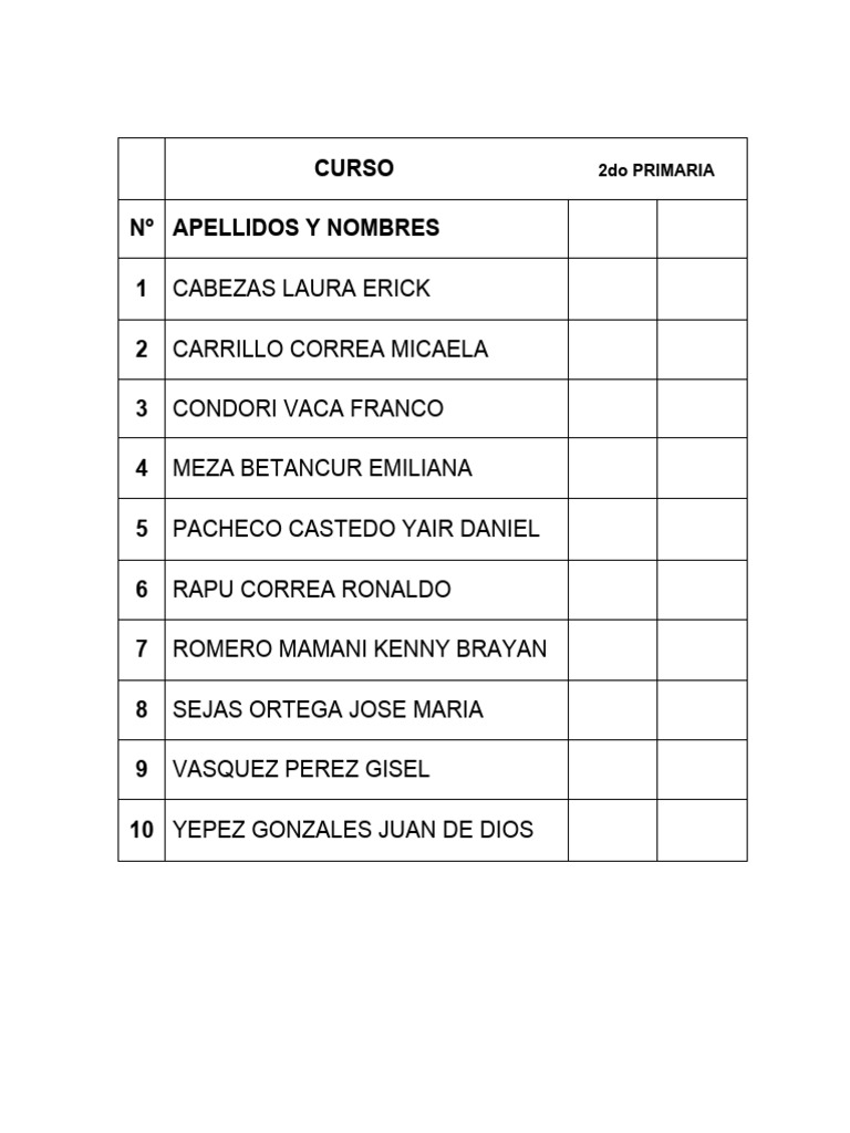 Cursos 2do - 3ro Primaria | PDF