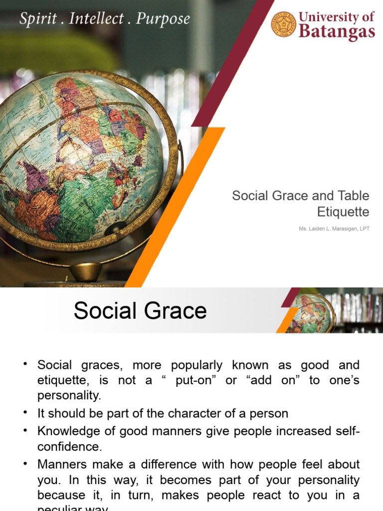 Module 7 Social Grace and Table Etiquette | PDF