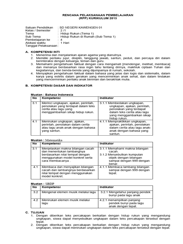 Rencana Pelaksanaan Pembelajaran (RPP) Kurikulum 2013: Matematika | PDF | Kajian Bahasa Asing