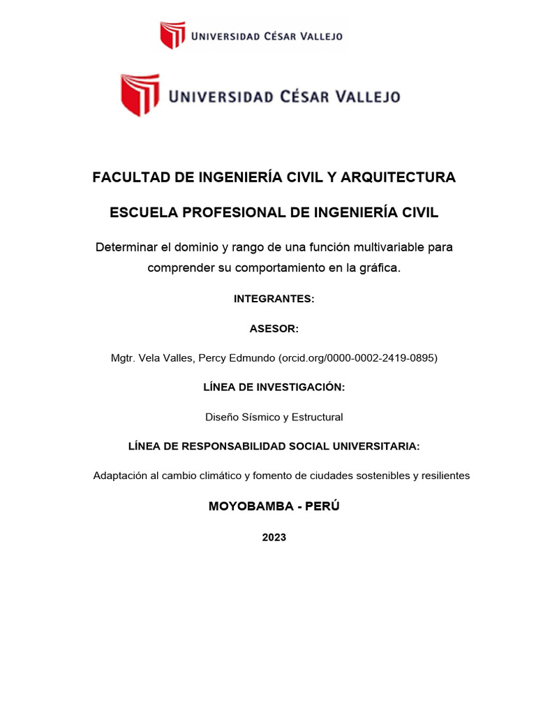 INFORME MATE III 1 UNIDAD 1 | PDF | Función (Matemáticas) | Variable (Matemáticas)
