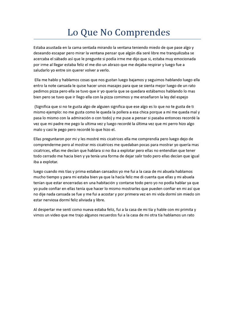 Reflexiones sobre la comprensión emocional | PDF