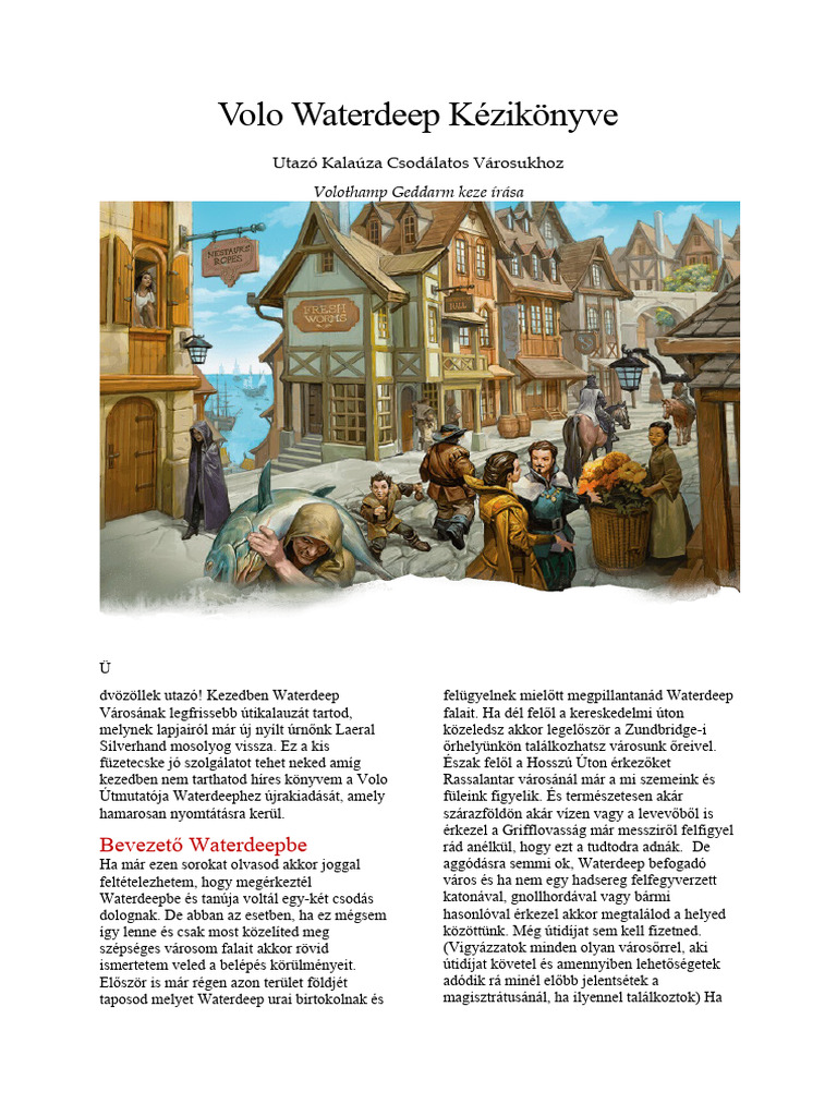 Volo Waterdeep Kézikönyve | PDF