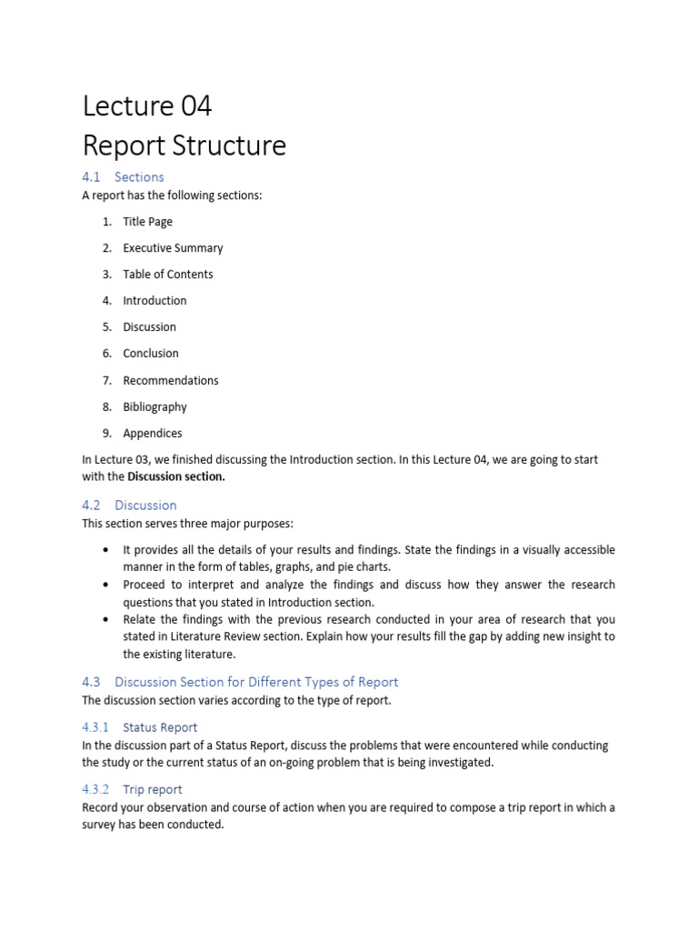 Understanding Report Structure and Discussion | PDF | Career & Growth