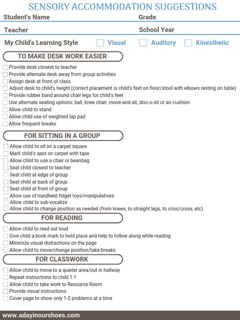 sensory-accommodations-list | PDF