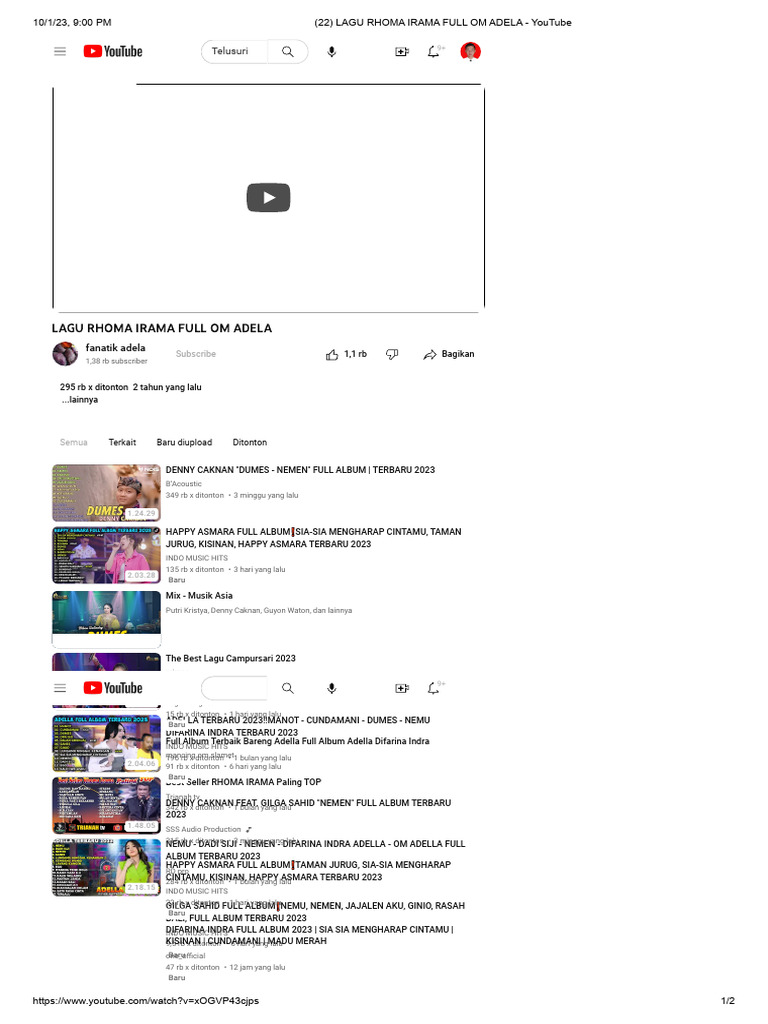 LAGU RHOMA IRAMA FULL OM ADELA - YouTube | PDF