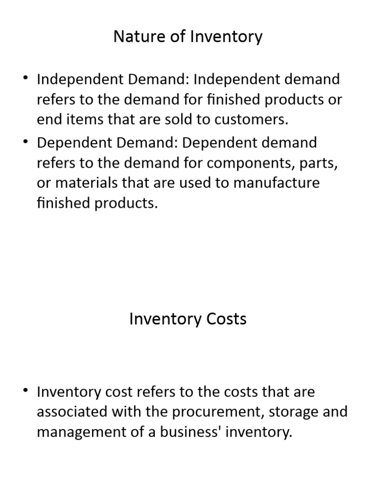 Nature of Inventory | PDF