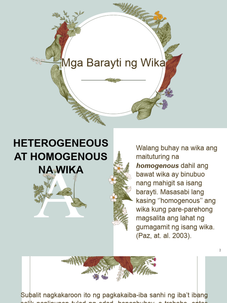 Mga Barayti NG Wika 3rd Lesson g11 | PDF