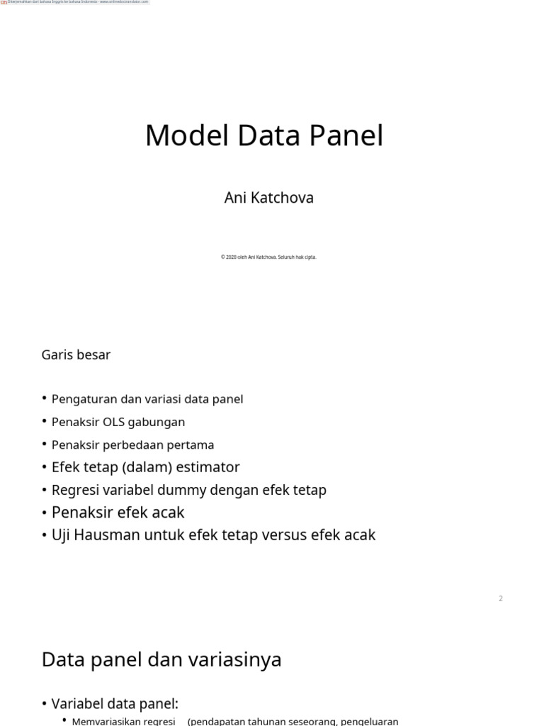14 Panel Data Models - En.id | PDF