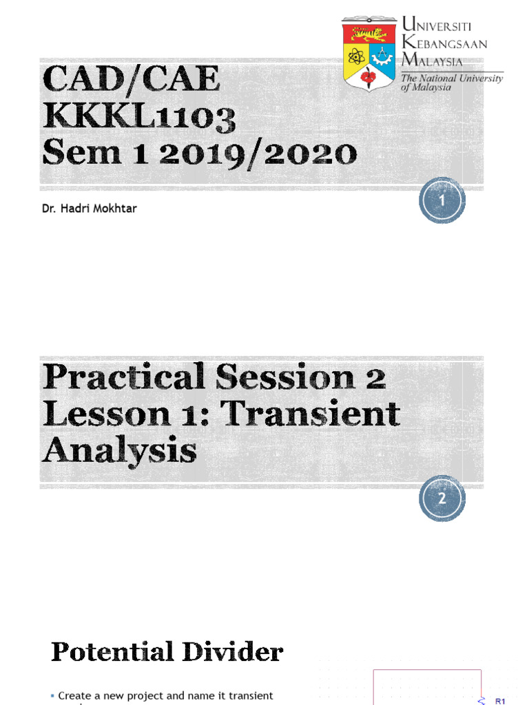 Practical Session 2 AC Sweep and Transient 20192020-20191021062049 | PDF | Electrical Impedance ...