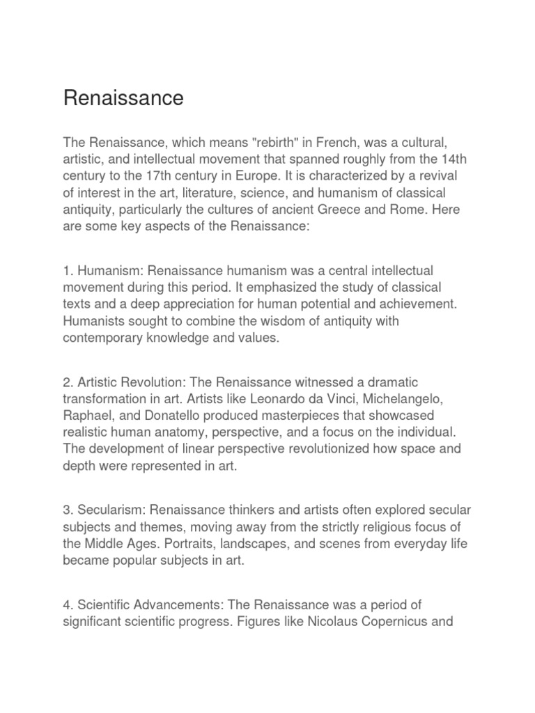 Renaissance | PDF | Renaissance | Michelangelo