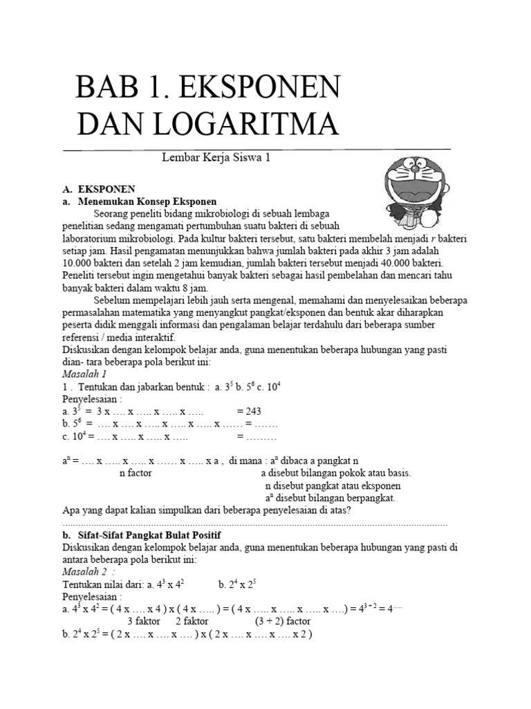 Modul Bilangan Pangkat, Akar Dan Logaritma | PDF