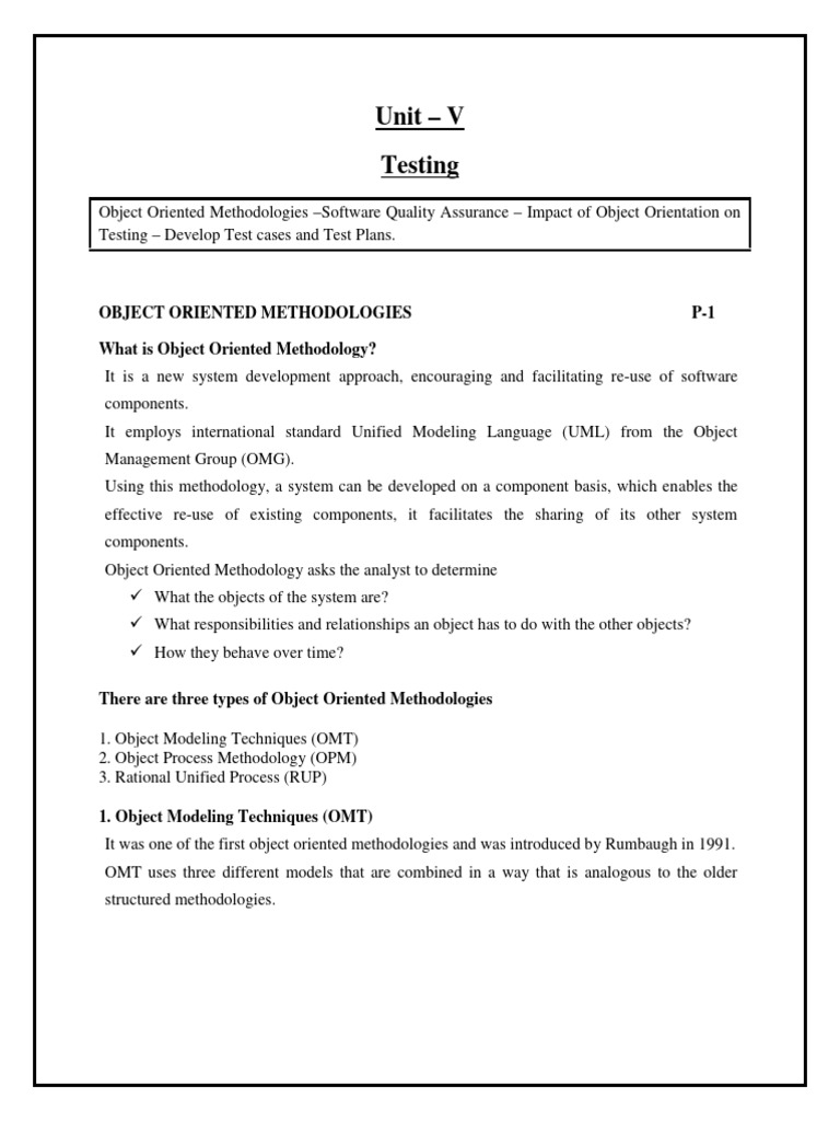 Ooad Unit-V | PDF | Conceptual Model | Object Oriented Programming Ooad Unit-V | PDF | Conceptual Model | Object Oriented Programming