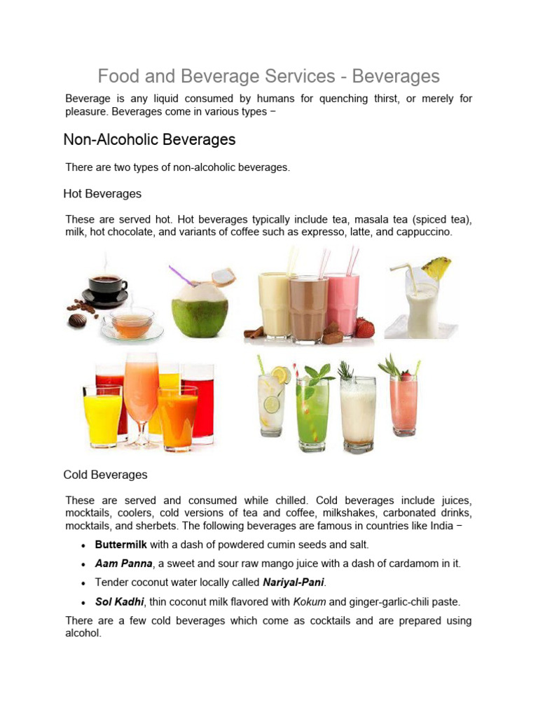 FBS Beverages Menu | PDF