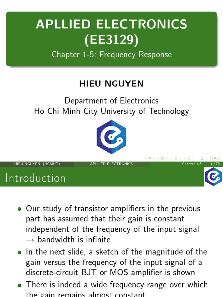 Frequency Response in Electronics | PDF