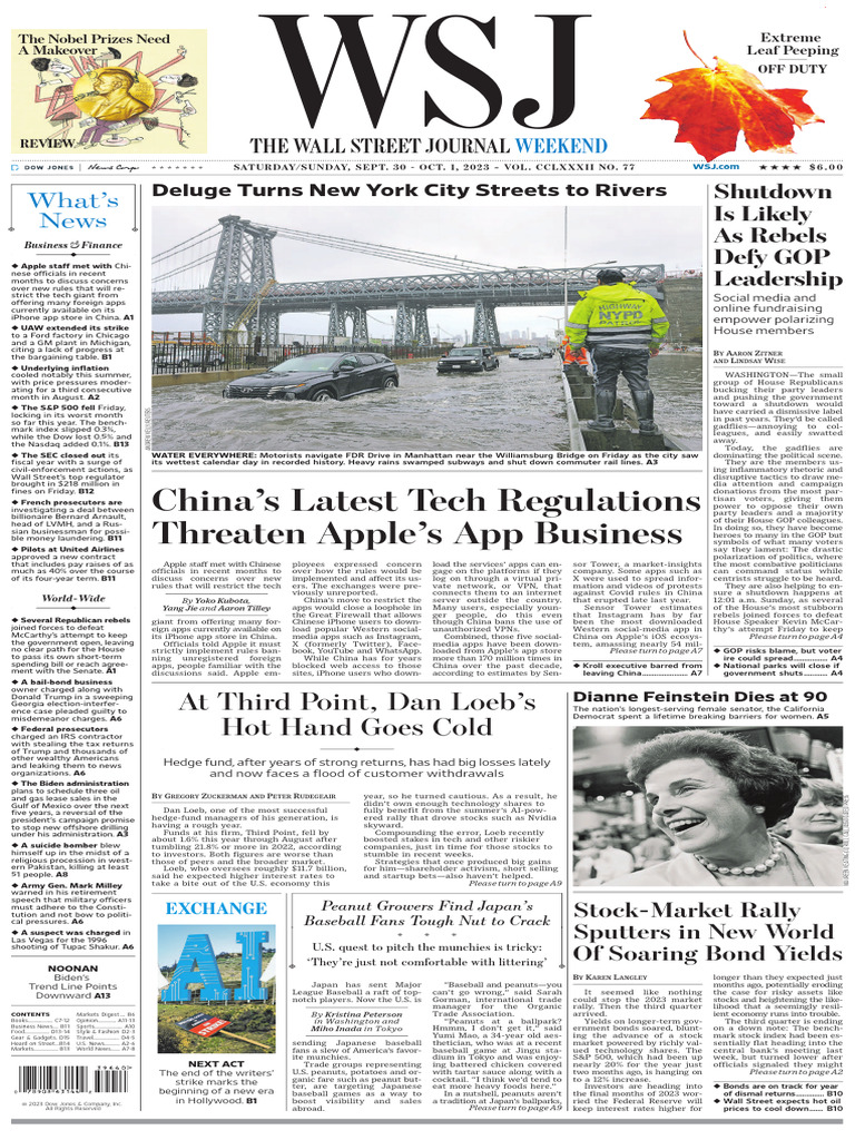 The Wall Street Journal Weekend - September 30-October 01, 2023 | PDF