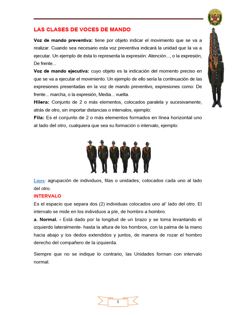 Las Clases de Voces de Mando | PDF