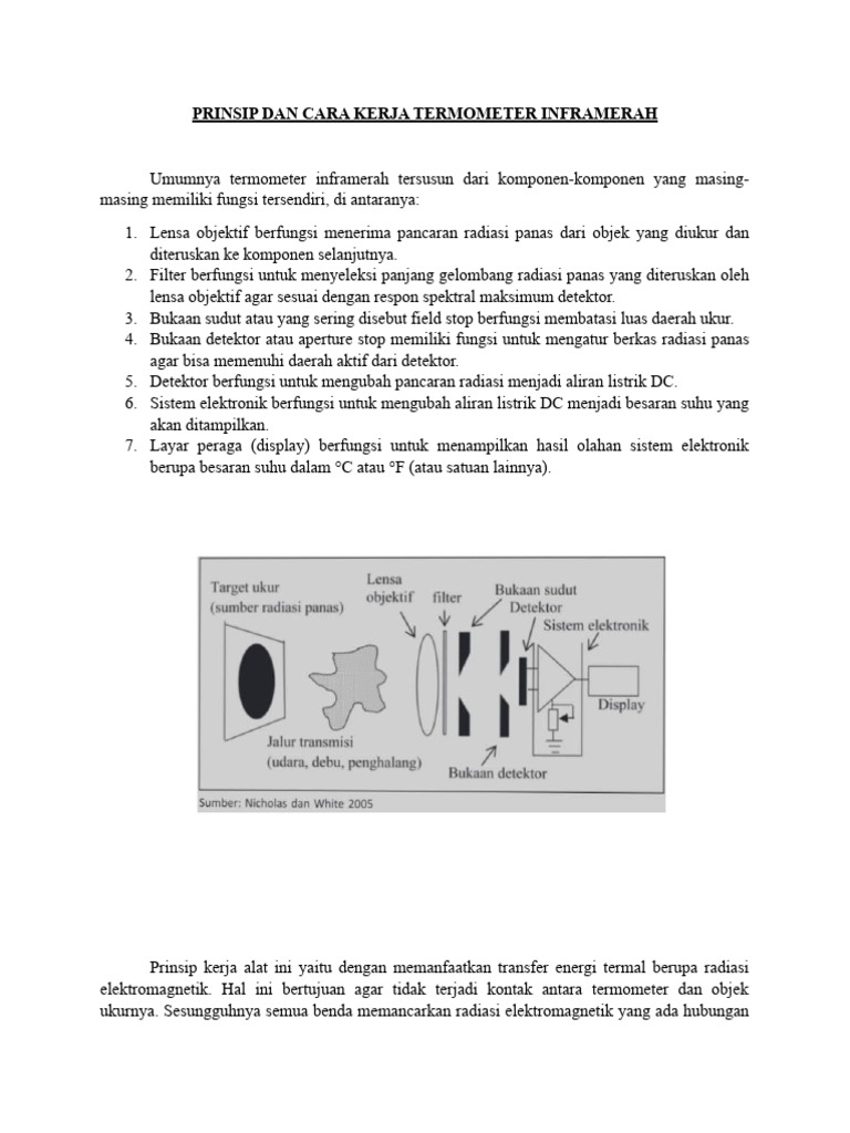 Prinsip Dan Cara Kerja Termometer Inframerah | PDF