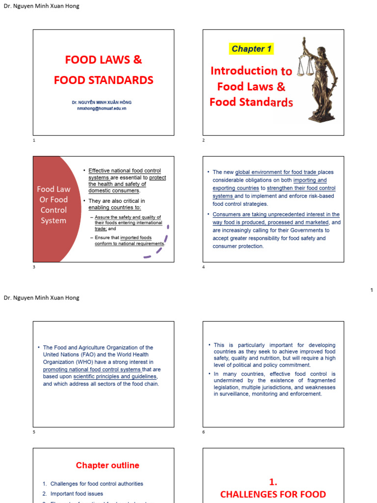 Chapter 1 - Introduction of Food Control System | PDF | Food Safety | Risk