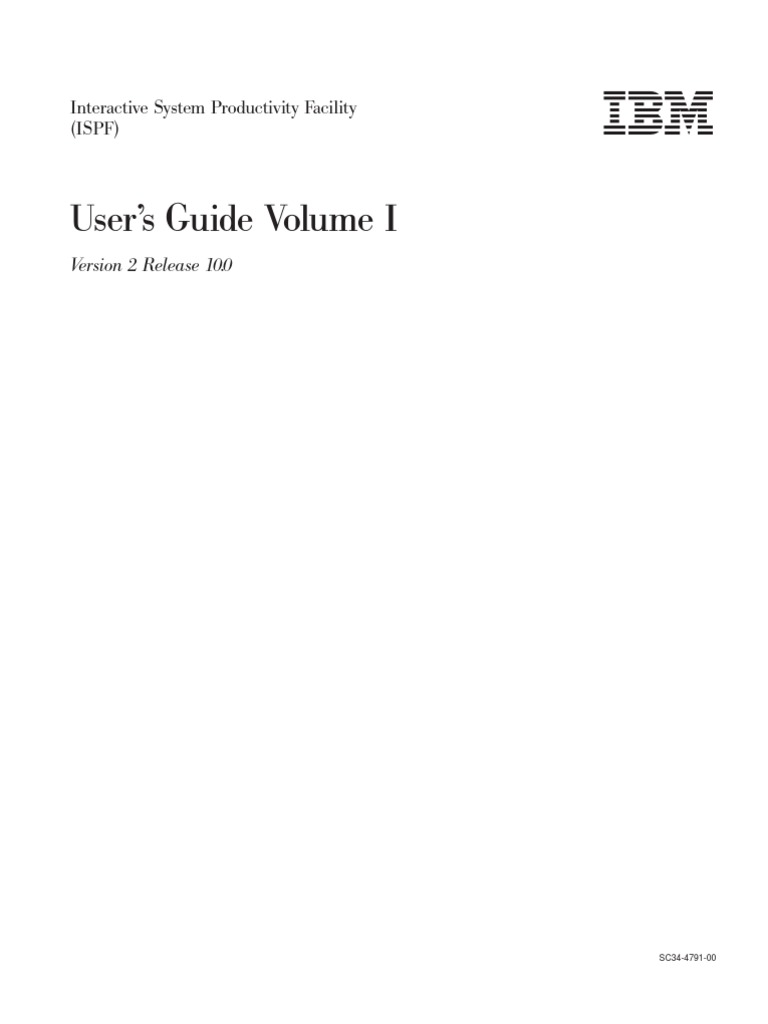 Ispf User Guide Vol1 | PDF | Menu (Computing) | Operating System