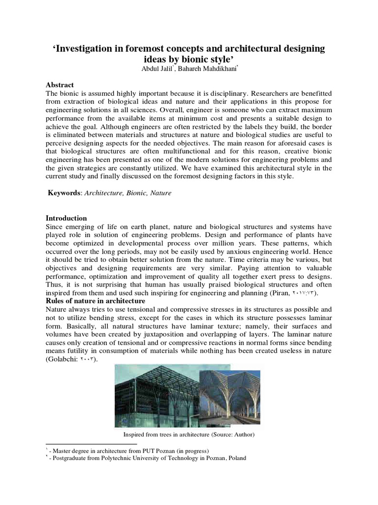 Investigation in Foremost Concepts and Architectural Designing Ideas by ...