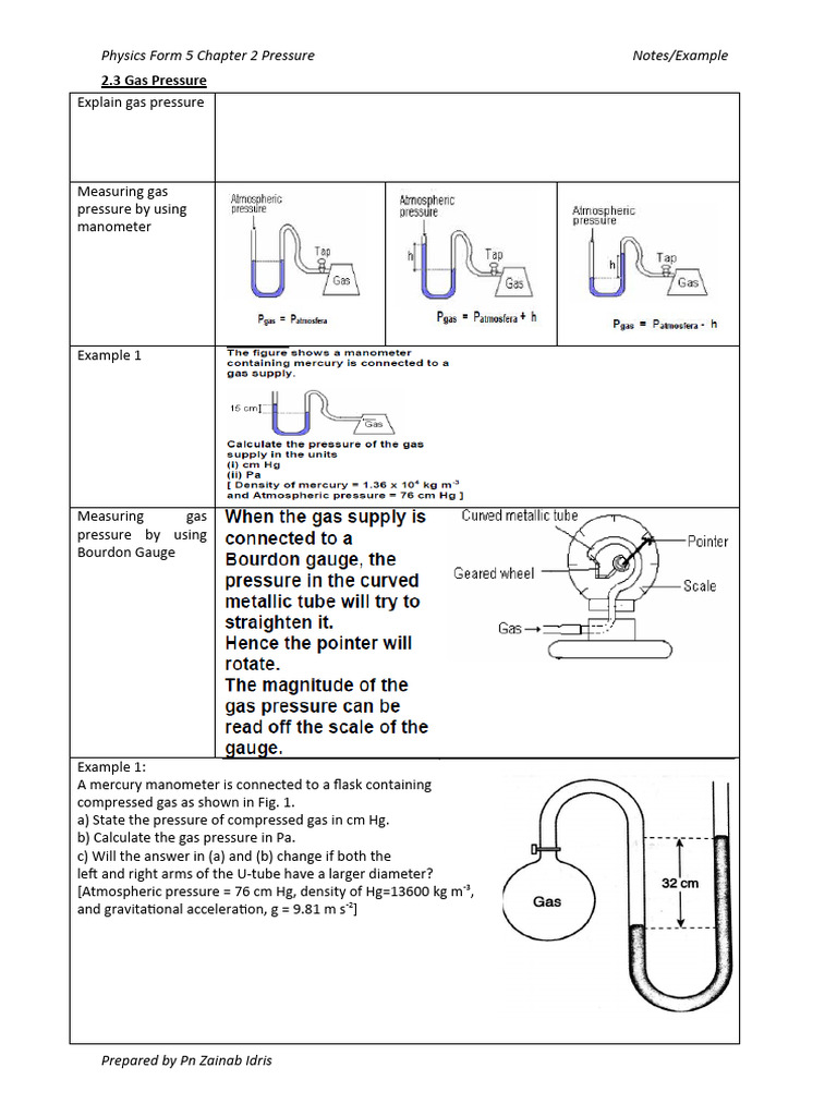 Gas Pressure Measurement Guide | PDF