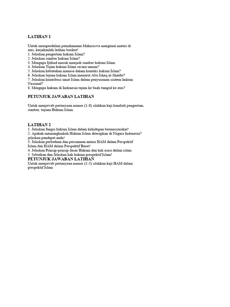 Latihan Soal Essay | PDF