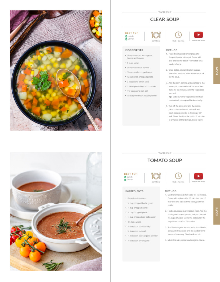 Soup Recipes | PDF