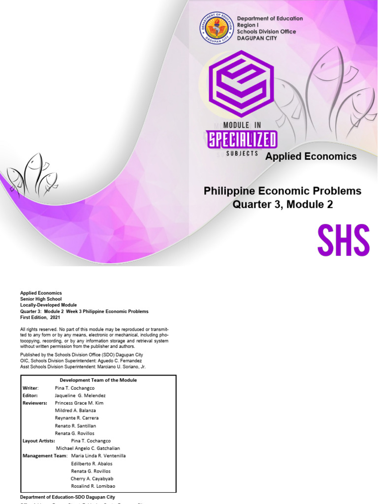 SHS-11 Applied-Econ Q3 Module-2 Philippine-Economic-Problems v2 | PDF ...