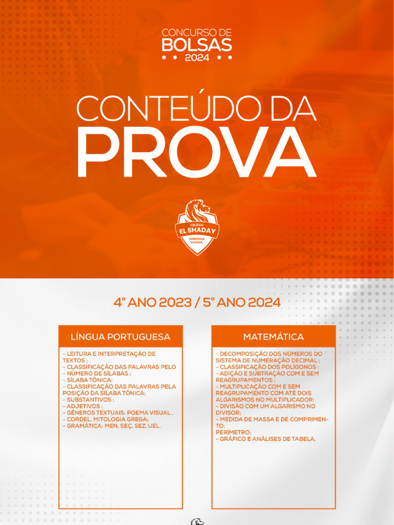 Conteudo-Provas 2024 | PDF