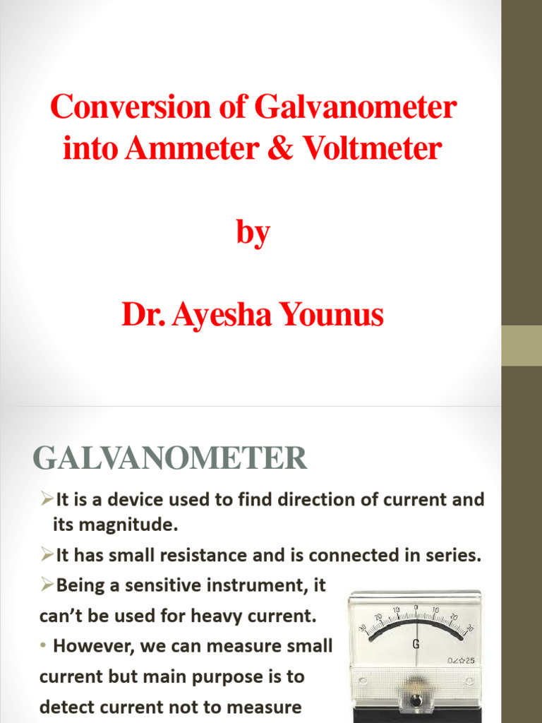 Lab Experiment Galvanometer | PDF