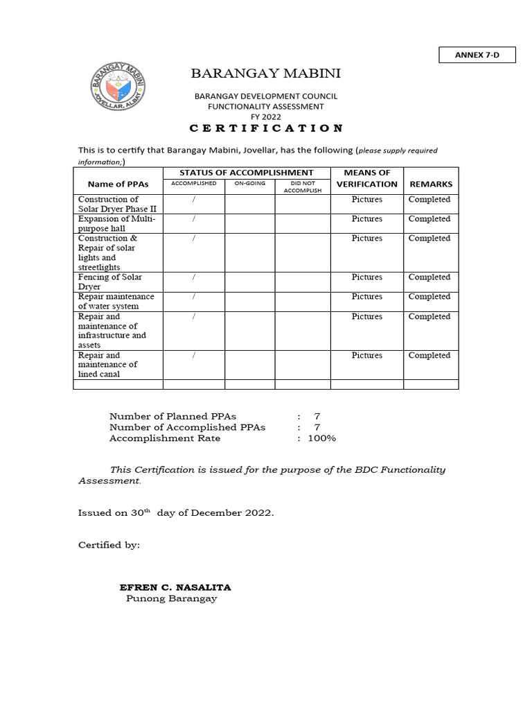 BD Certification | PDF