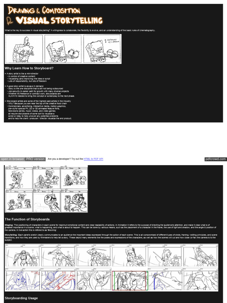 Draw & Composition For Visual Storytelling | PDF | Games & Activities