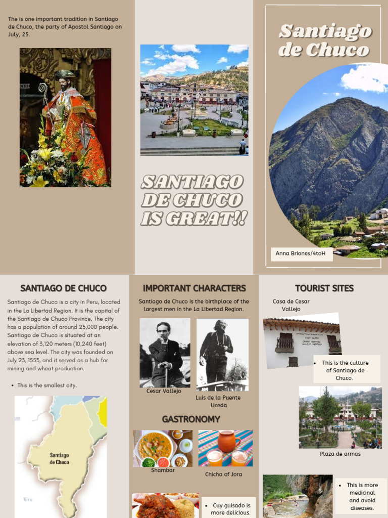 Santiago de Chuco-Triptico | PDF