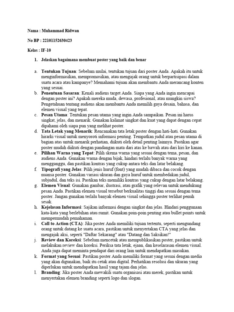 Muhammad Ridwan - Teknik Informatika - Animasi Dan Komputer | PDF