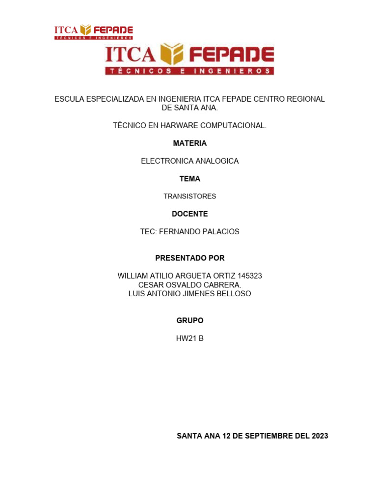 Practica Transistores | PDF | Transistor | Transistor de unión bipolar Practica Transistores | PDF | Transistor | Transistor de unión bipolar